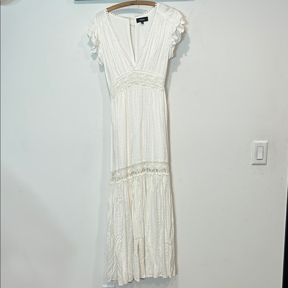 Aakaa | Dresses | Aakaa Bohemian Swiss Dot Elegant White Lace Inset ...